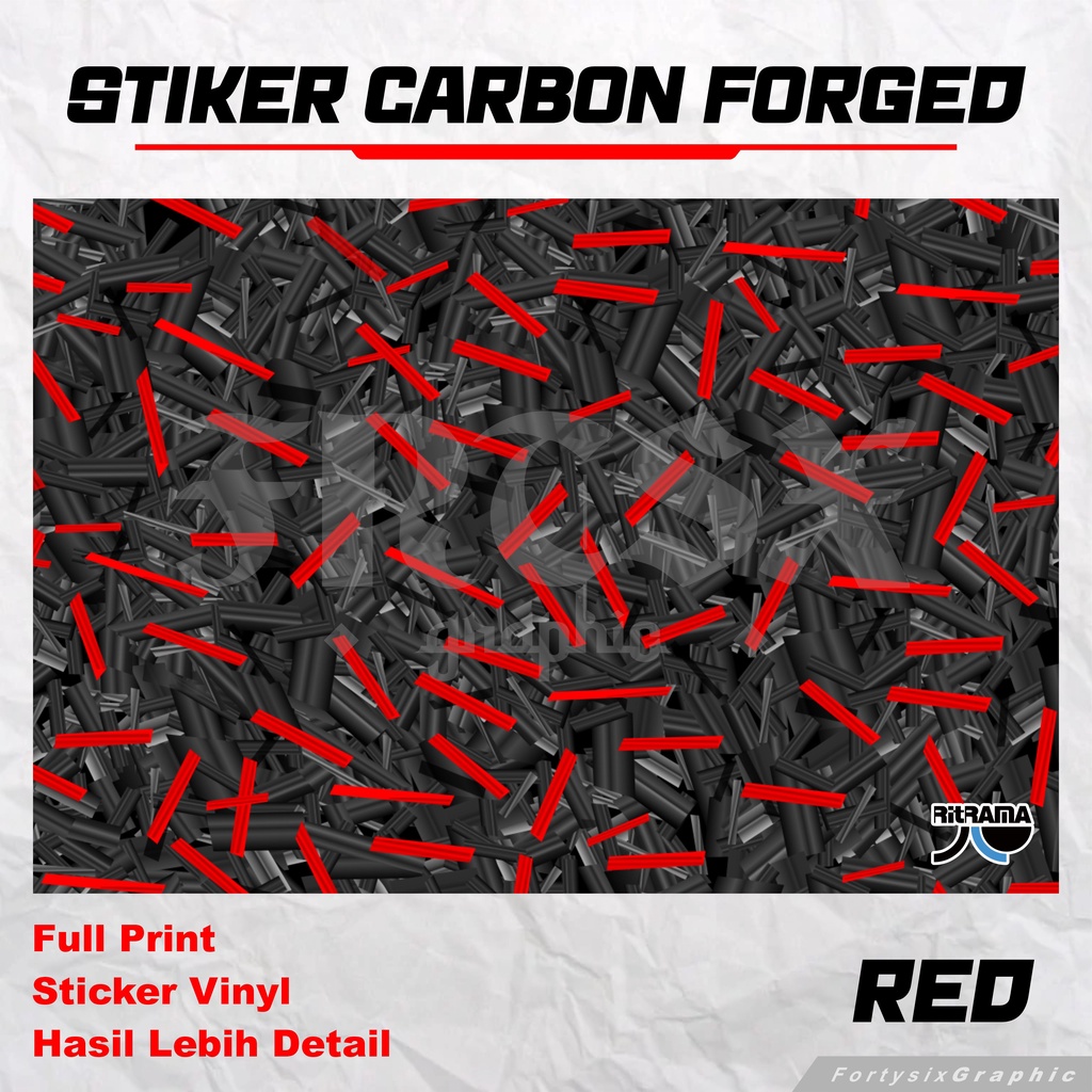 Jual Stiker Carbon Forged untuk di clear vernish | Stiker Carbon Forged ...