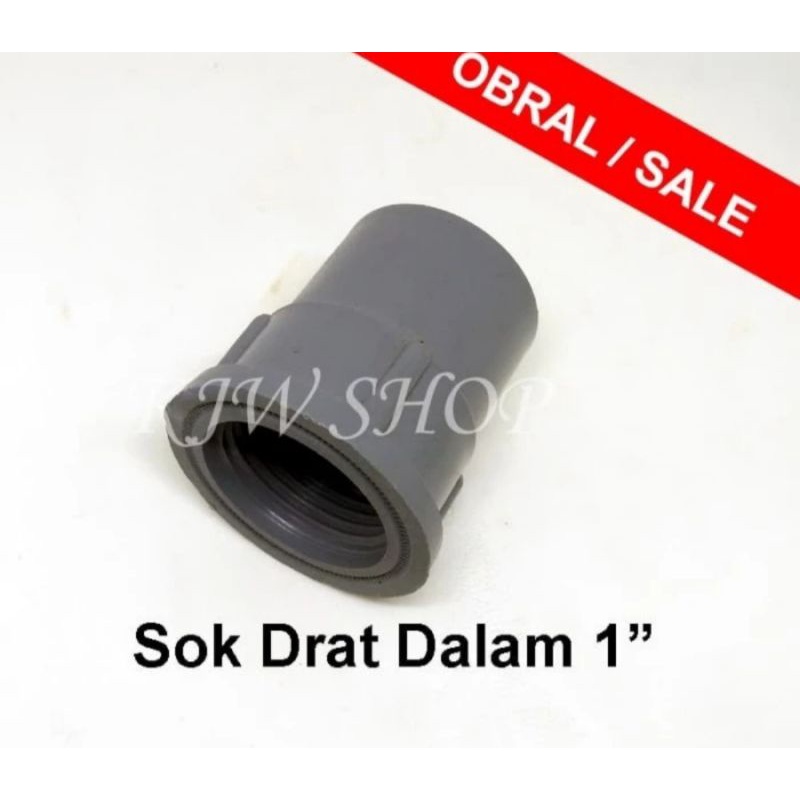 Jual Fiting Pipa Pvc Plastik Sok Drat Dalam 1" PVC Socket Pipa PVC 1 ...