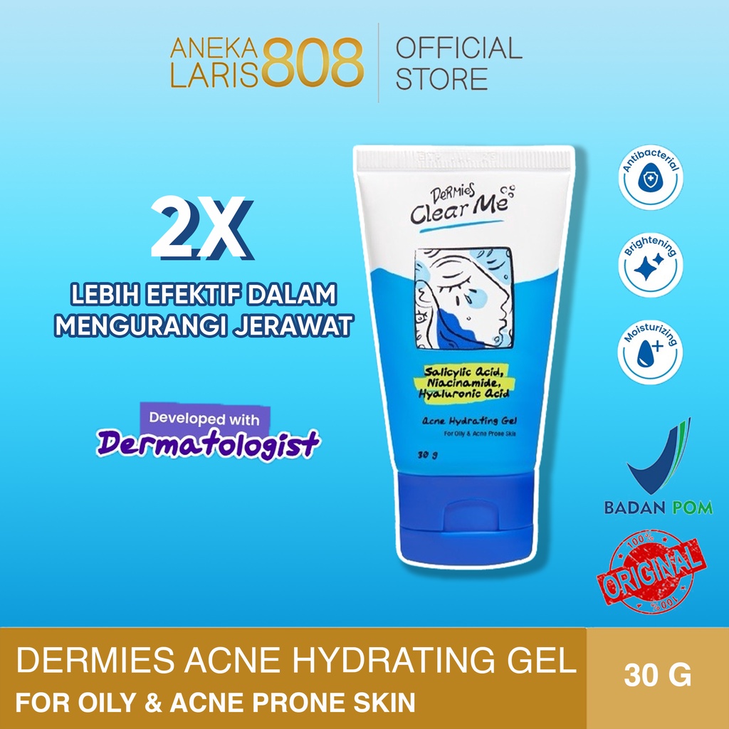 Jual Dermies Clear Me Moisturizer Acne Hydrating Gel for Oily & Acne ...