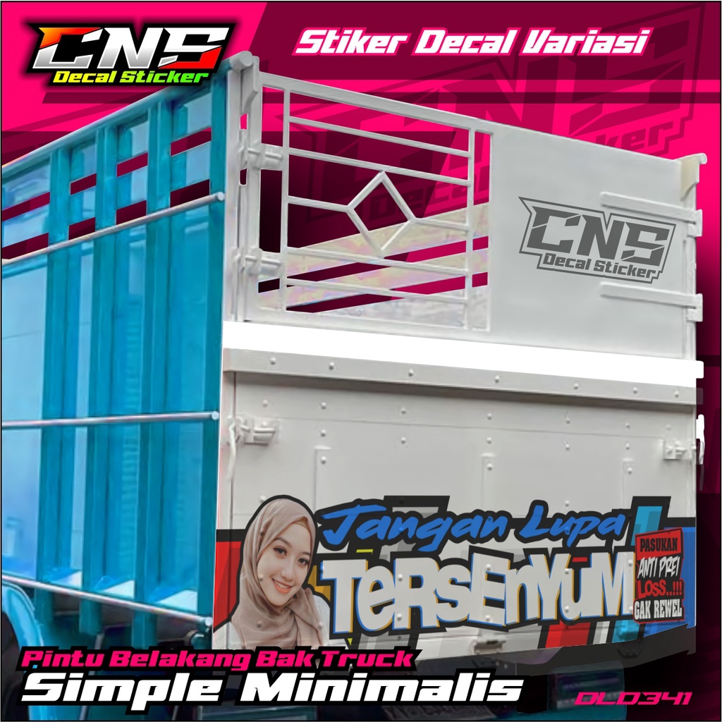Jual Stiker Variasi Simple JANGAN LUPA TERSENYUM Pintu Belakang Bak ...