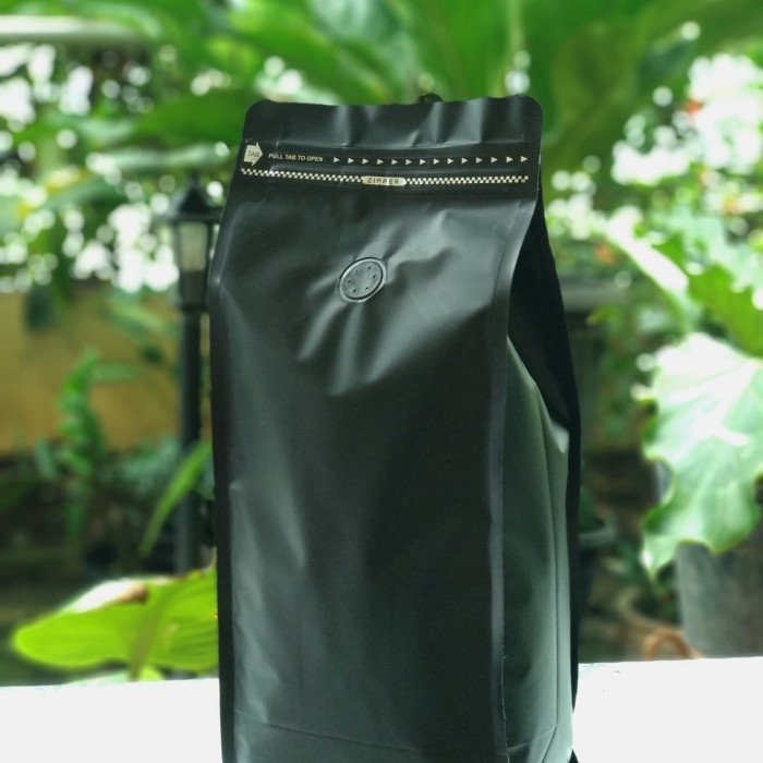 Jual [Sealer ] Kemasan Kopi 1Kg Premium Packaging Biji Kopi Hitam Flat ...