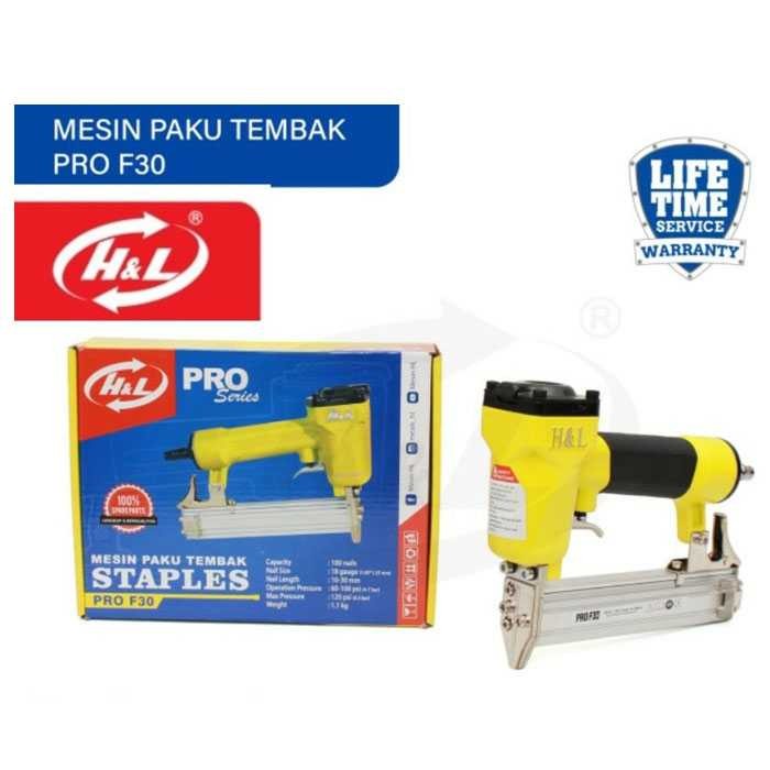 Jual H&L MESIN PAKU TEMBAK STAPLES F30 AIR NAILER F 30 | Shopee Indonesia