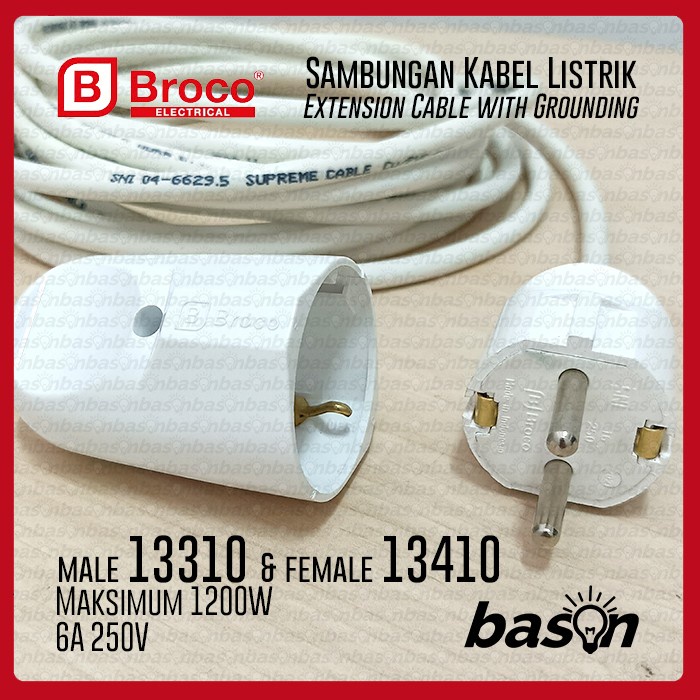 Jual BROCO EXTENSION CABLE - SAMBUNGAN KABEL LISTRIK ARDE SUPREME 3X0 ...