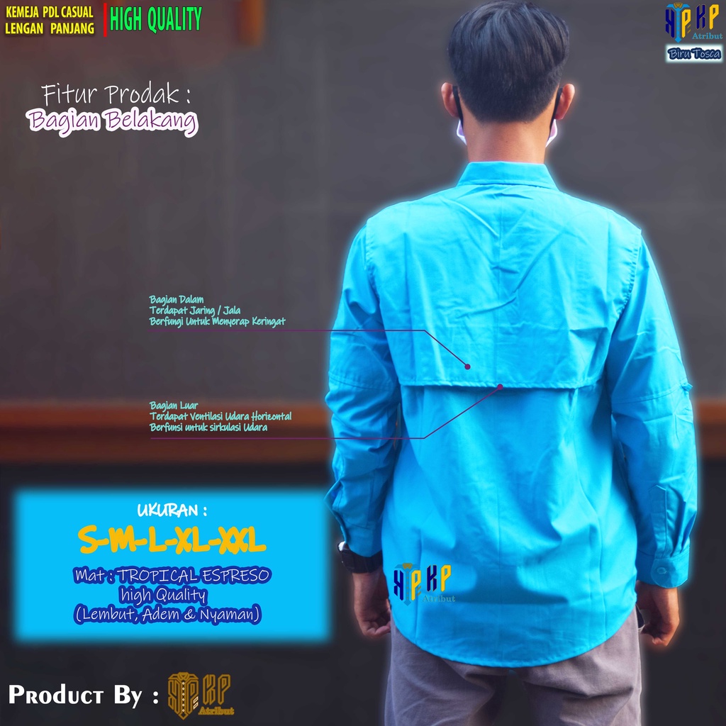 Jual KEMEJA KERJA LAPANGAN/PDL | Warna NAVY BLUE | SERAGAM KERJA PDL OUTDOOR LENGAN PANJANG ...