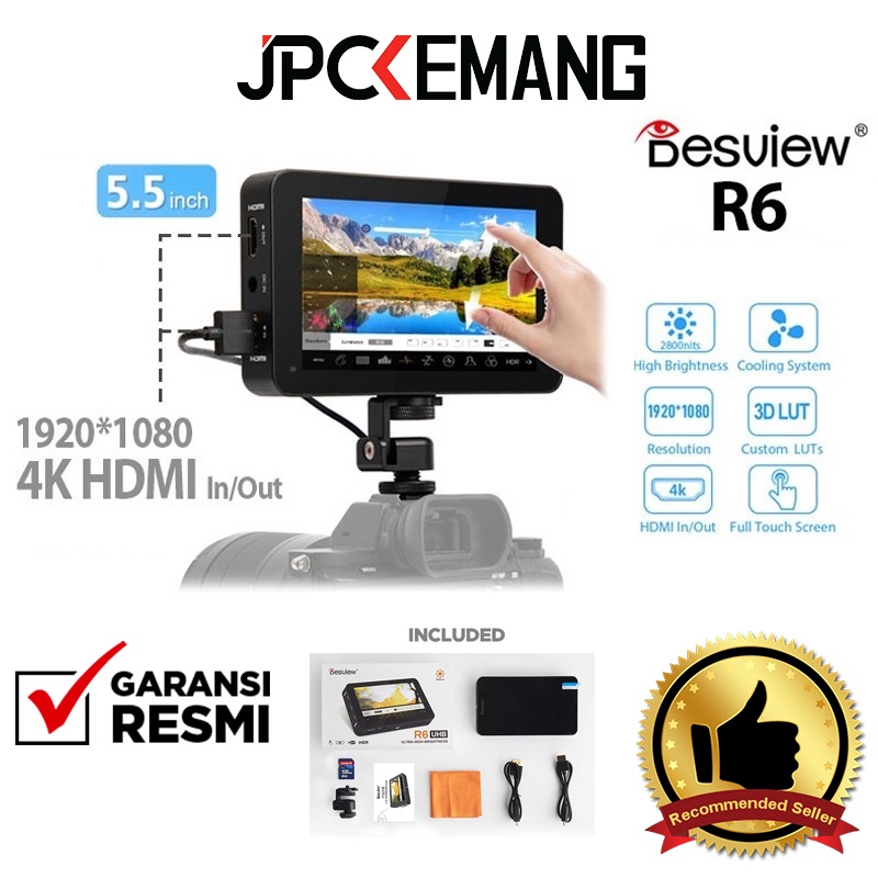 Jual Desview R6 UHB 5.5 Inch Field Monitor Kamera Eksternal 3D LUT ...