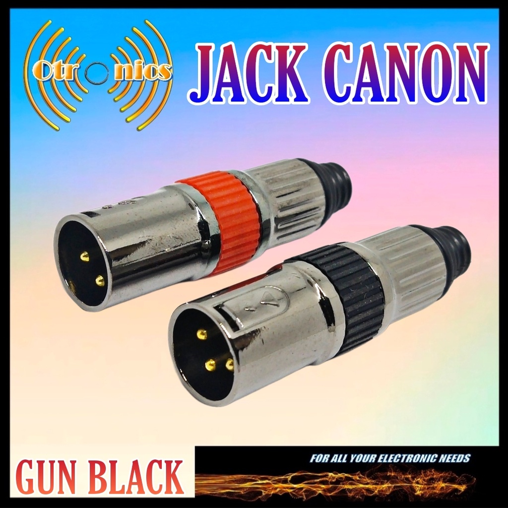 Jual Jack Canon Xlr Male Roman Gun Black | Shopee Indonesia