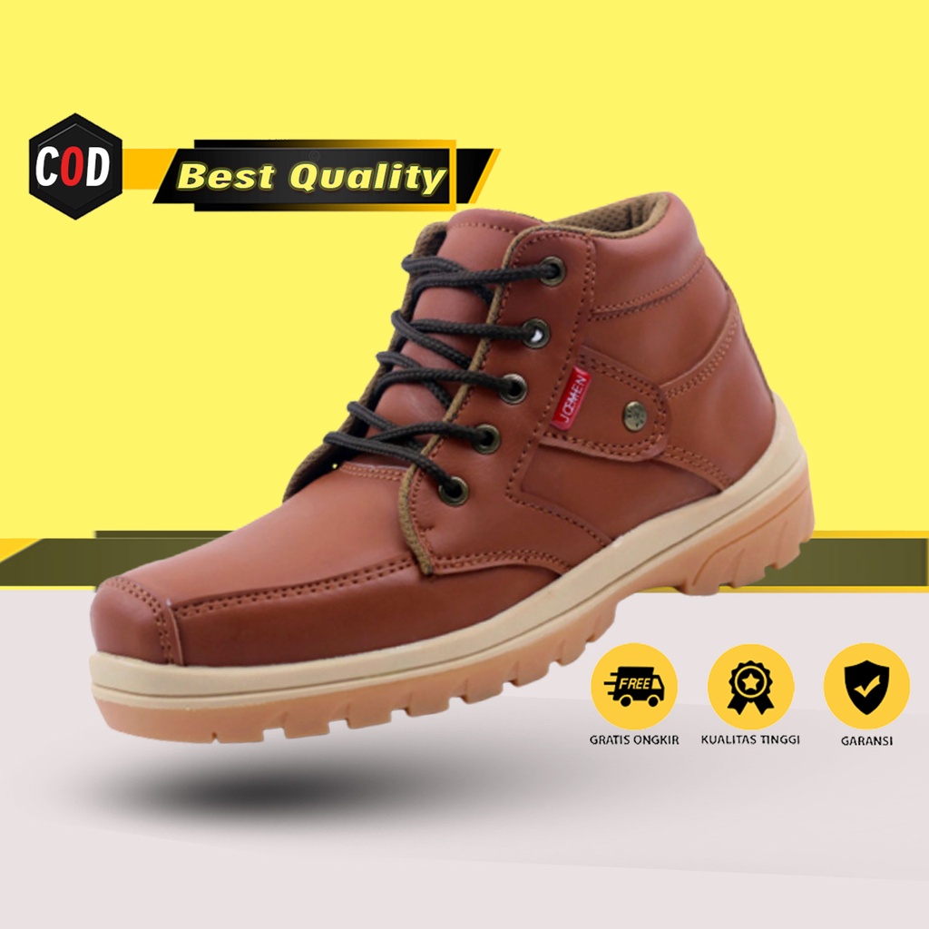 Jual Sepatu Boots Pria kulit Original Semi Formal Kerja Santai Boot ...