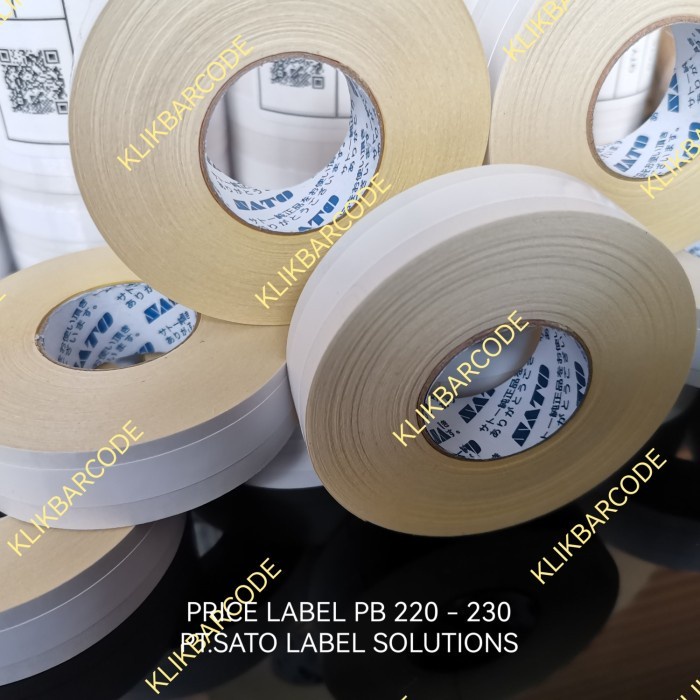 Jual MURAH Label Harga Untuk Alat Sato pb 220/230 Original SATO Corp - Putih (10 Roll/1 Slop ...