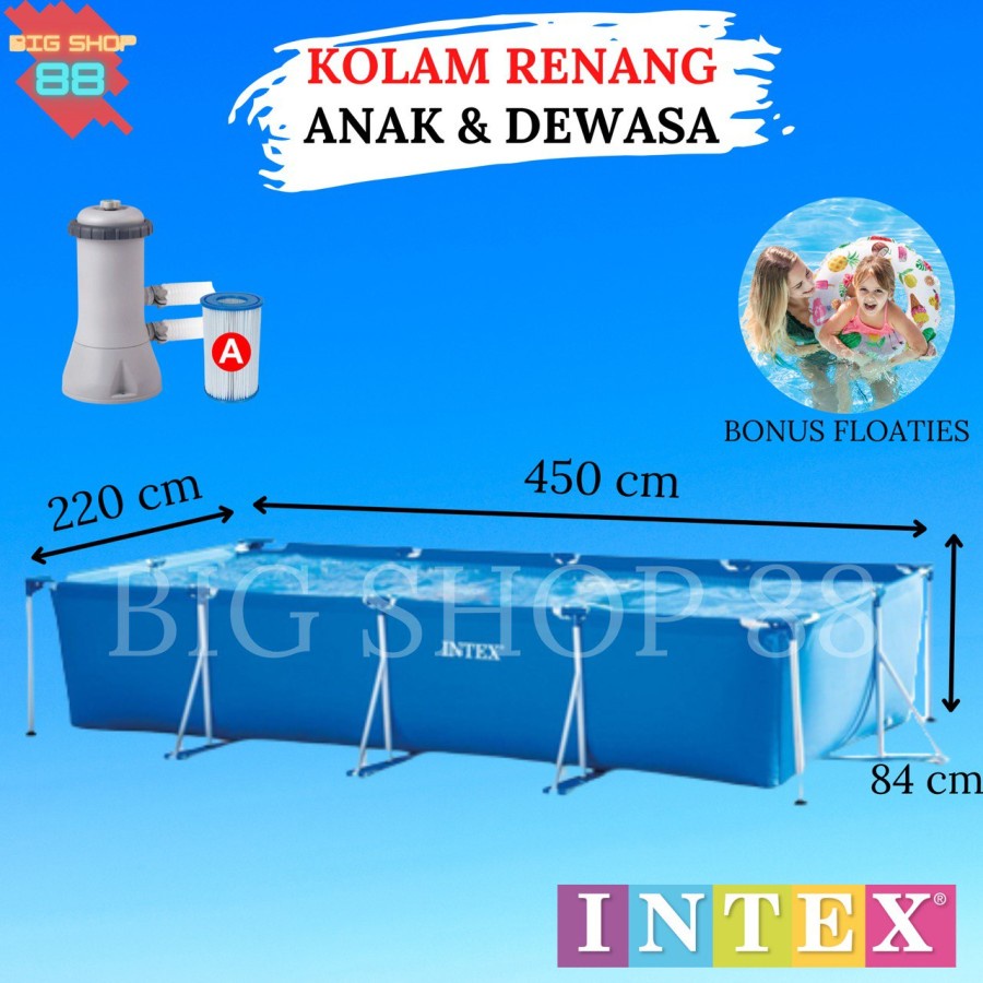 Jual Kolam Renang Keluarga Dewasa Anak Intex Kolam Portable Family ...