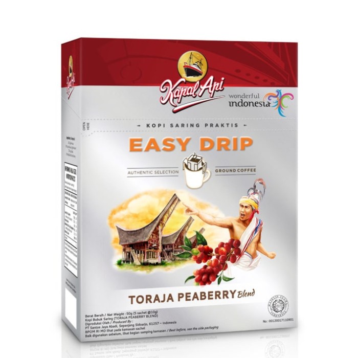 Jual KAPAL API DRIP TORAJA PEABERRY 5S x 10G | Shopee Indonesia