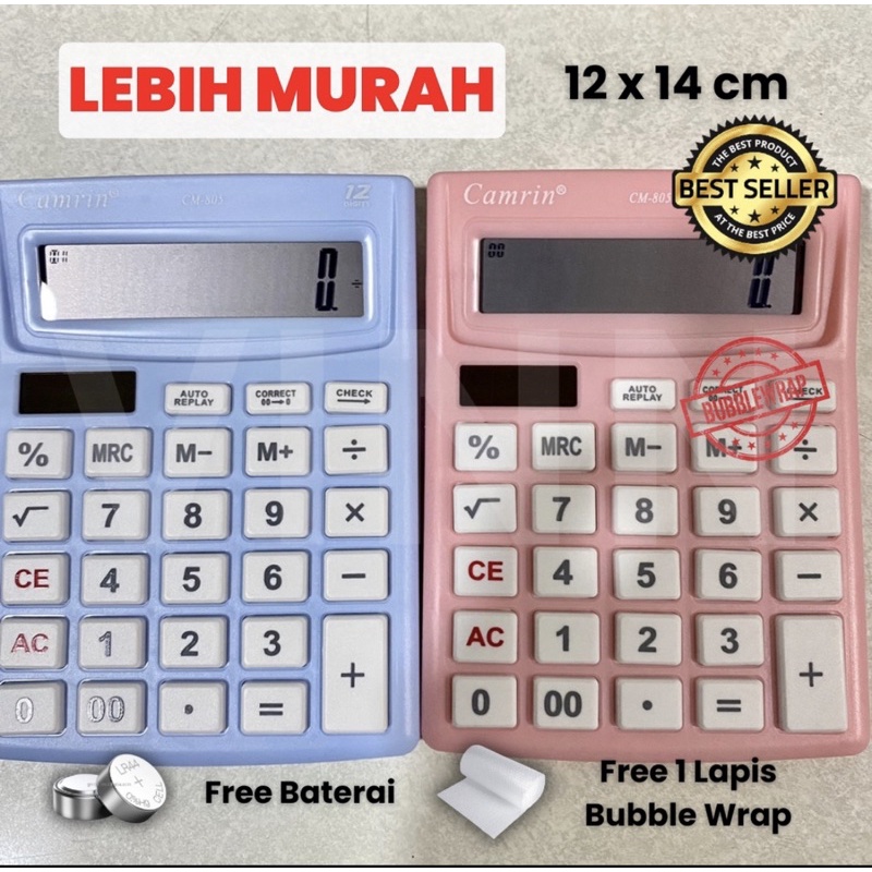 Jual KALKULATOR DAGANG WARNA LENGKAP 12 DIGIT ADA CHECK Tanggung ...