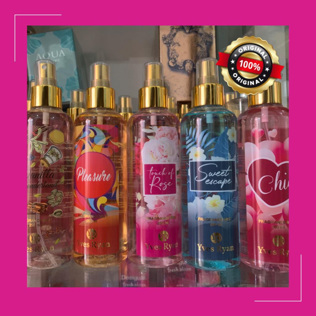 Jual Yves Ryan Fragrance mist Parfume Body Mist Ukuran 250 ML | Shopee ...