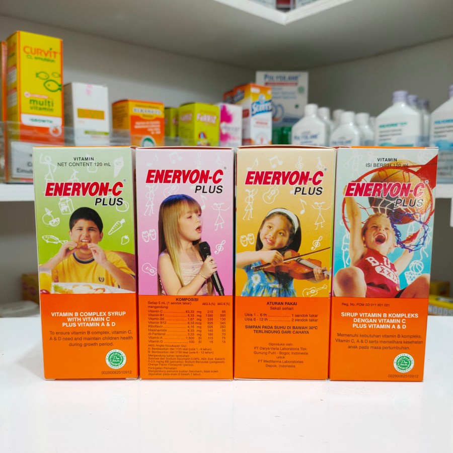 Jual Enervon C Plus Sirup Isi 120ml Obat Original | Shopee Indonesia