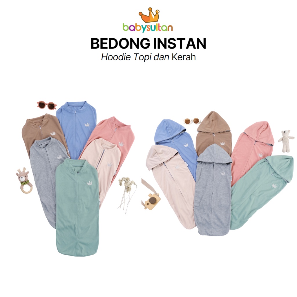 Jual Bedong Bayi Instan Resleting Hoodie Topi dan Kerah babysultan ...