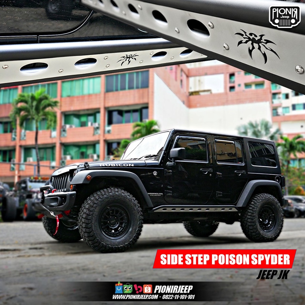 Jual Pijakan Kaki Poison Spyder Rock Guard Side Steep Besi Jeep ...
