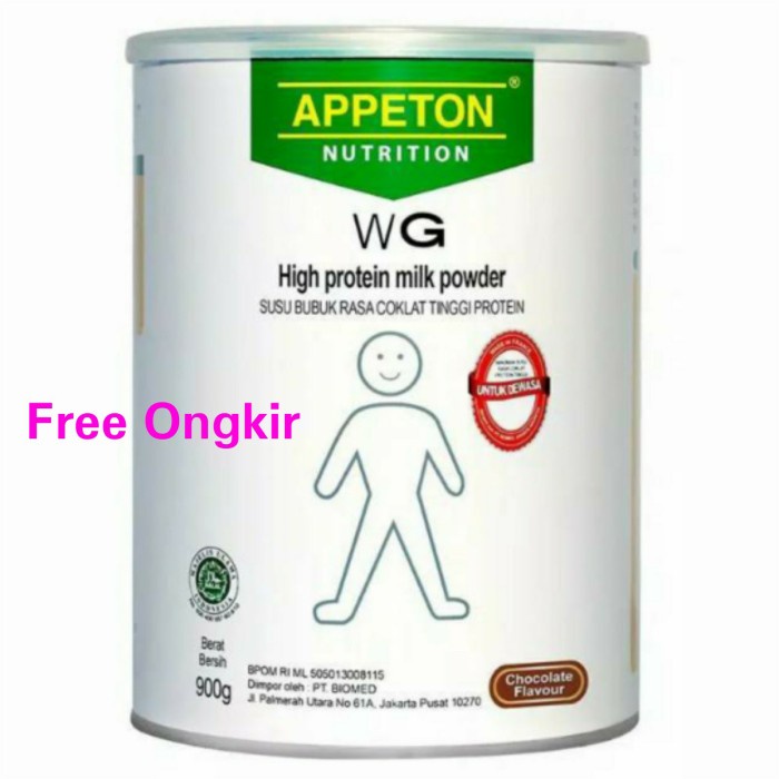 Jual [ COD ] 900Gr APPETON Weight Gain Adult / Susu penambah berat ...