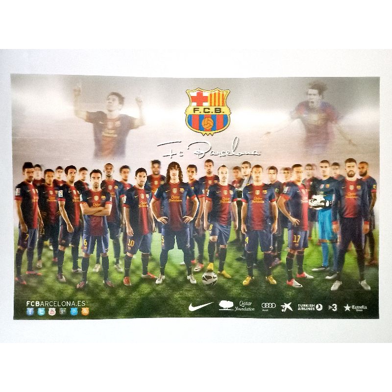 Jual POSTER PEMAIN BARCELONA RETRO 3D UKURAN 38 X 58 CM | Shopee Indonesia