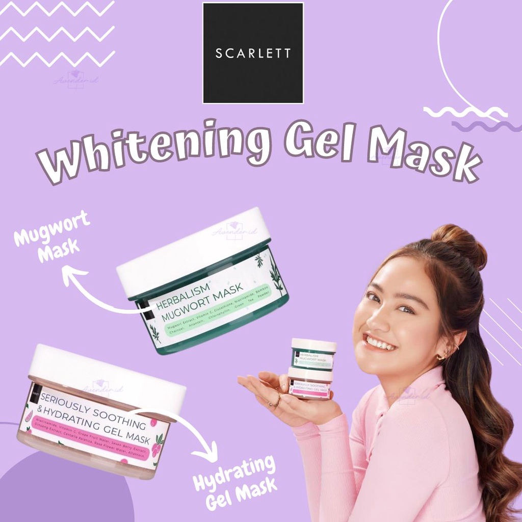 Jual (GET 1 GIFT) SCARLETT WHITENING GEL MASK 100GR | HERBALISM MUGWORT ...