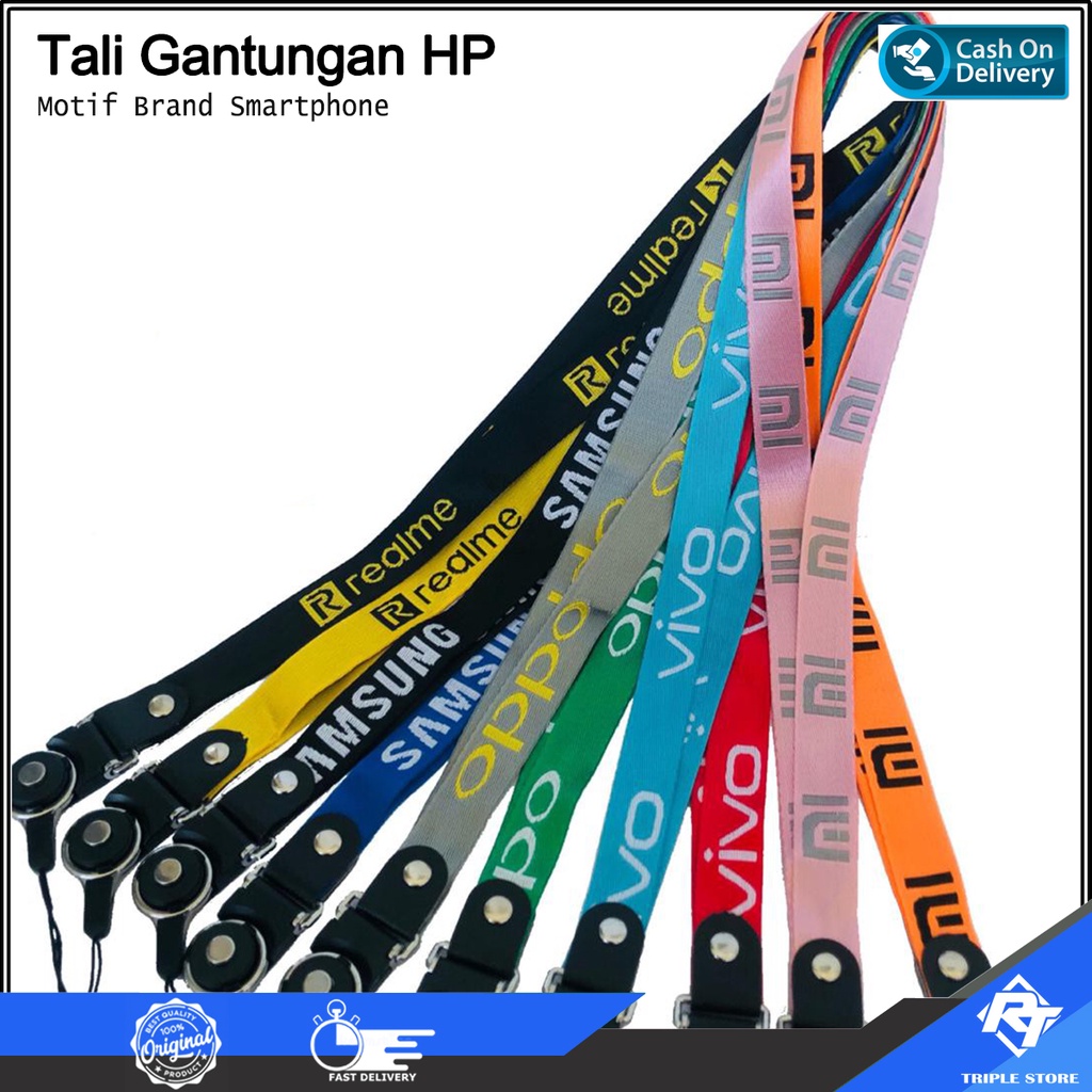 Jual Tali Gantungan HP Motif Brand Smartphone Tali Lanyard Gantungan Hp ...