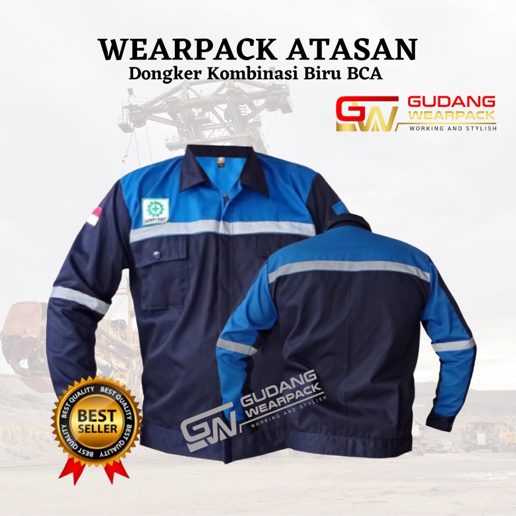 Jual Pakaian Kerja Seragam Proyek Warna Dongker Biru Bca | Shopee Indonesia