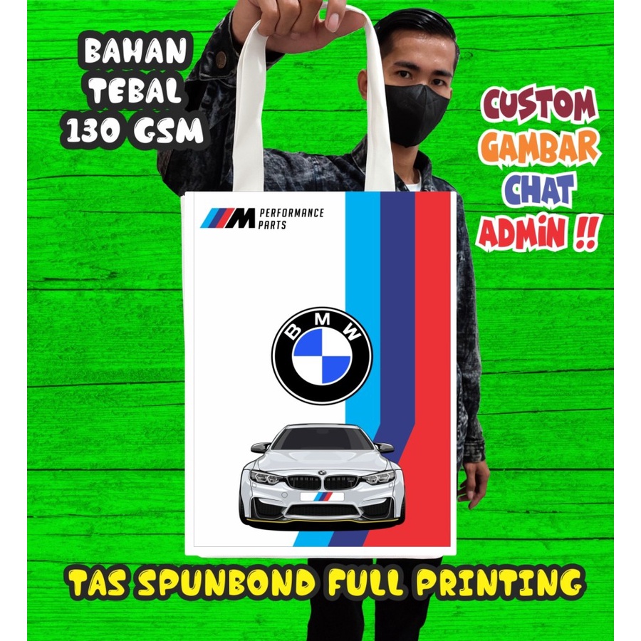 Jual Tote Bag BMW Spunbond Full Color Custom Printing / Tas Spunbond ...