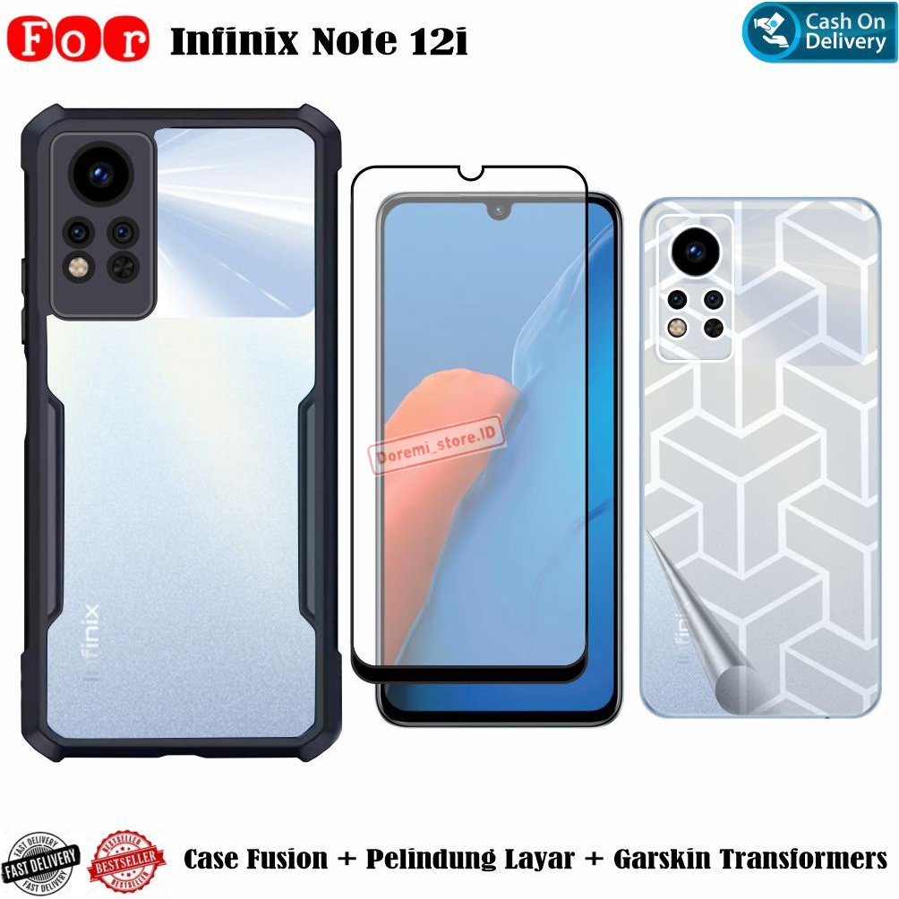 Jual Paket 3in1 Casing Infinix Note 12i 2022 Hard Case Armor Tempered Glass dan Garskin | Shopee ...