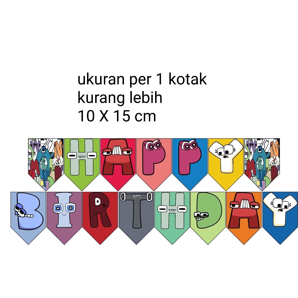 Jual banner flag bunting flag garland flag ulang tahun happy birthday ...