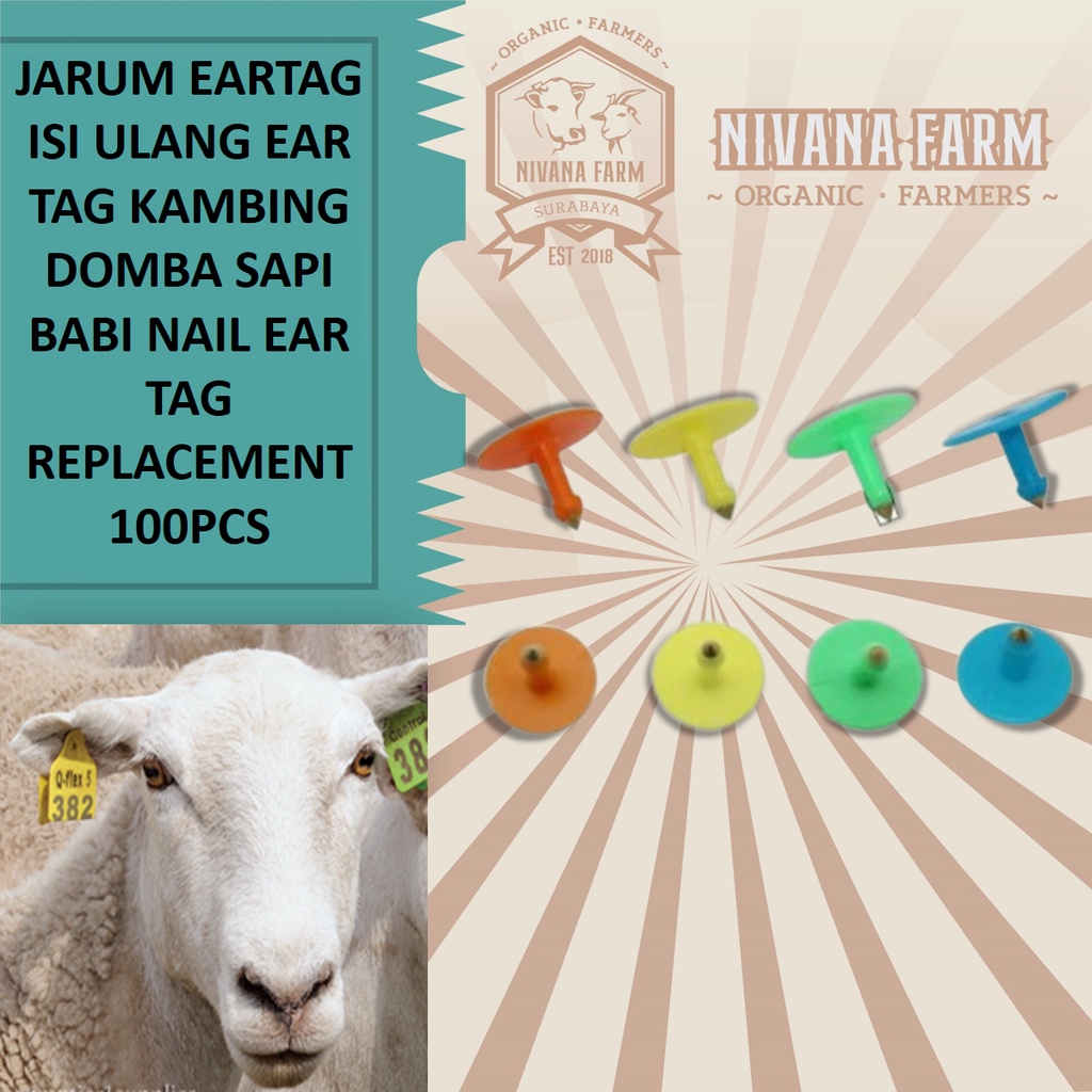 Jual Jarum Eartag Isi Ulang Ear Tag Kambing Domba Sapi Babi Nail Ear ...