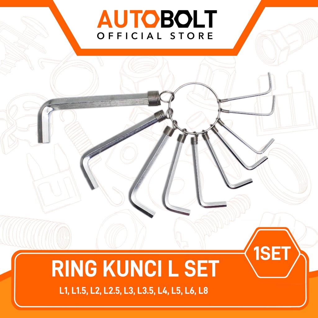 Jual Ring Kunci L Set Hex Key 10 Pcs L1 L1.5 L2 L2.5 L3 L3.5 L4 L5 L6 ...