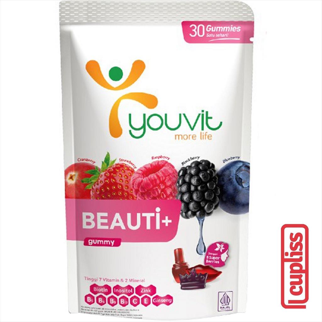 Jual YOUVIT Multivitamin Gummy Beauti+ 30 Days Vitamin | Shopee Indonesia