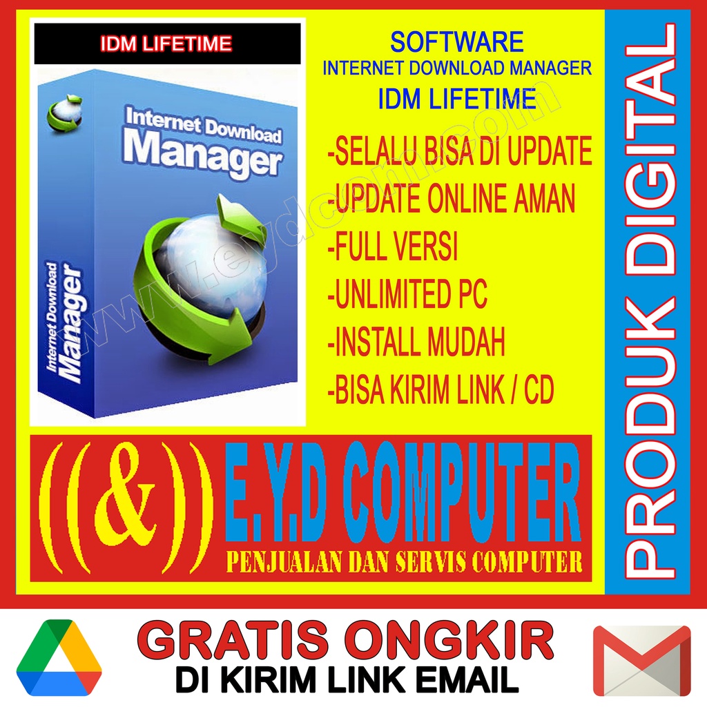 Jual PROGRAM IDM INTERNET DOWMLOAD MANAGER UPDATE LIFETIME UNLIMITED ...