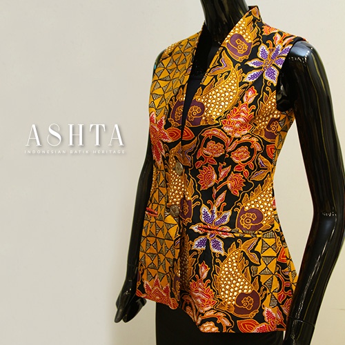 Jual Ashta Batik Vest Batik Wanita ABT8-2082BZ | Shopee Indonesia