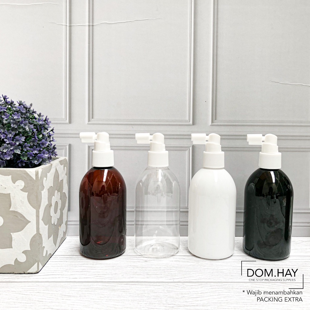 Jual 250ml Oval Botol Spray Long Nozzle Putih Plastik PET Botol Semprot Skin Care Packaging Isi ...