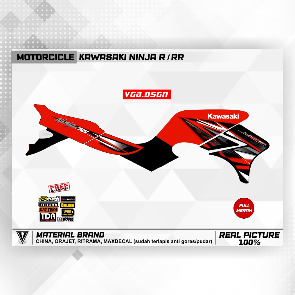 Jual STIKER NINJA R VARIASI TRANSPARAN PREMIUM NINJA SS KIS STRIPING ...