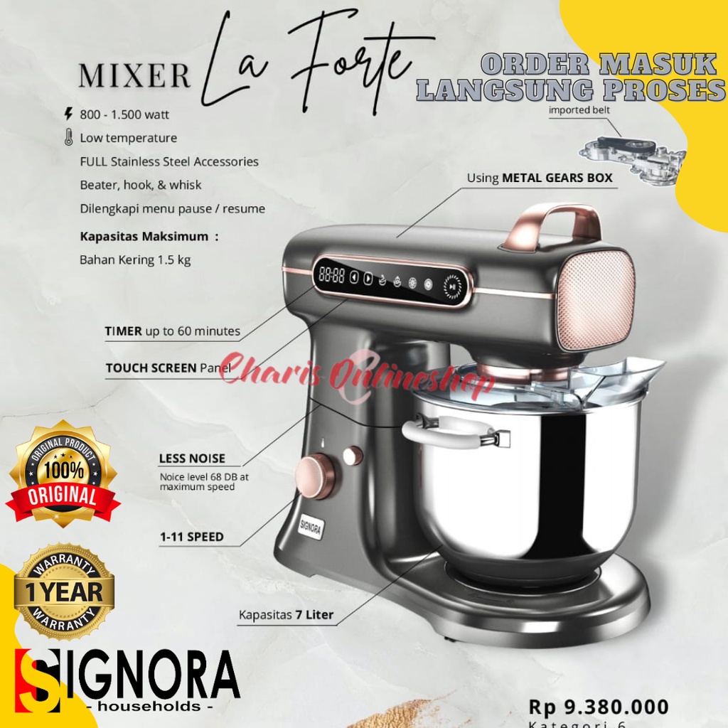 Jual SIGNORA | Stand Mixer La Forte [AGEN RESMI JAKARTA] | Shopee Indonesia
