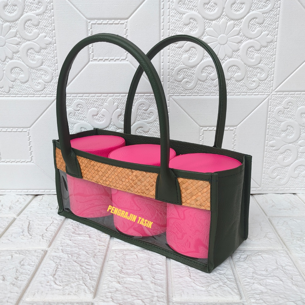 Jual Tas Parcel Mika Anyaman (Carbella) Untuk Isi 3 Toples Model ...