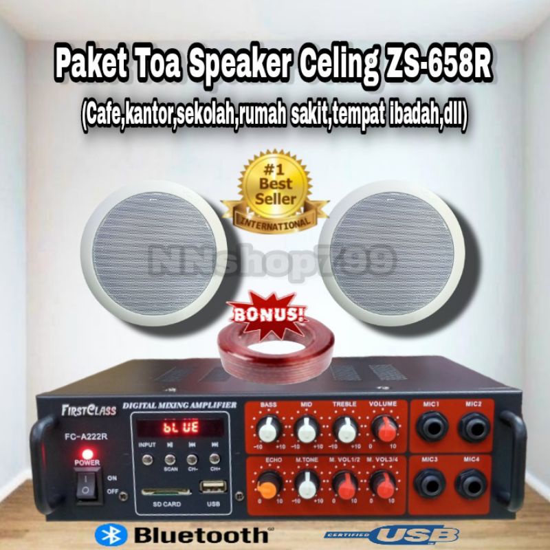 Jual PAKET Celing Speaker TOA ZS 658R Toa ZS 658R Original | Shopee ...