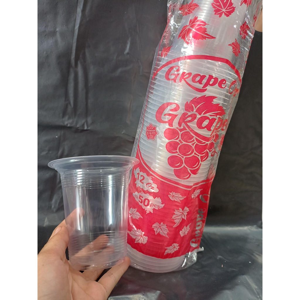 Jual GELAS MINUM / GELAS KOPI PLASTIK MERK GRAPE ISI 50PCS (PER PACK ...