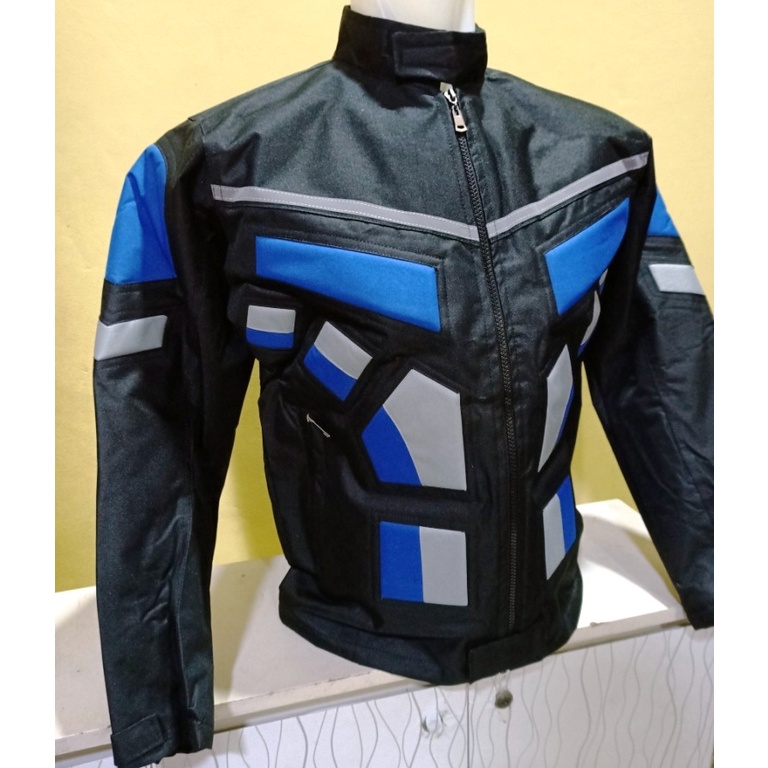 Jual Jaket Motor Harian Tebal Warna Biru Jaket Pria anti air Murah ...
