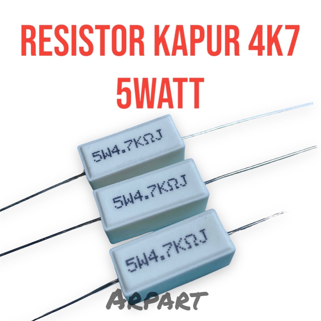 Jual resistor kapur 4k7 5w kaki tembaga taiwan | Shopee Indonesia
