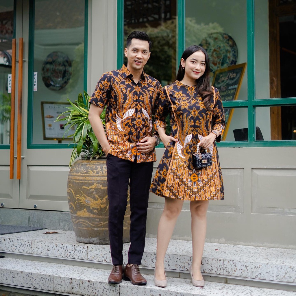 Jual Benang Raja Batik Couple Pria Wanita Motif Rantai Daun Sogan ...
