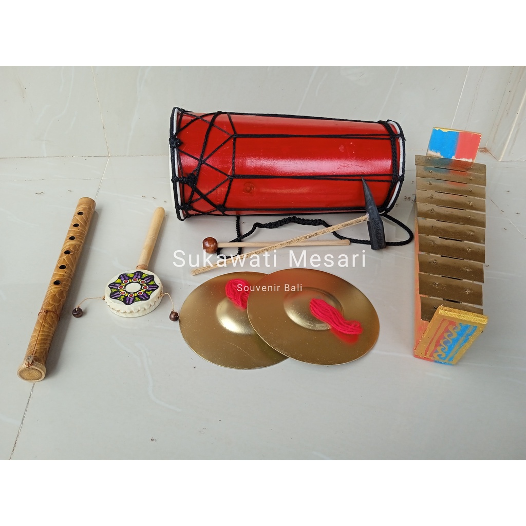 Jual Mainan Edukasi Anak Kendang 30cm Gangsa Mini Daun 10 Cengceng Otok ...