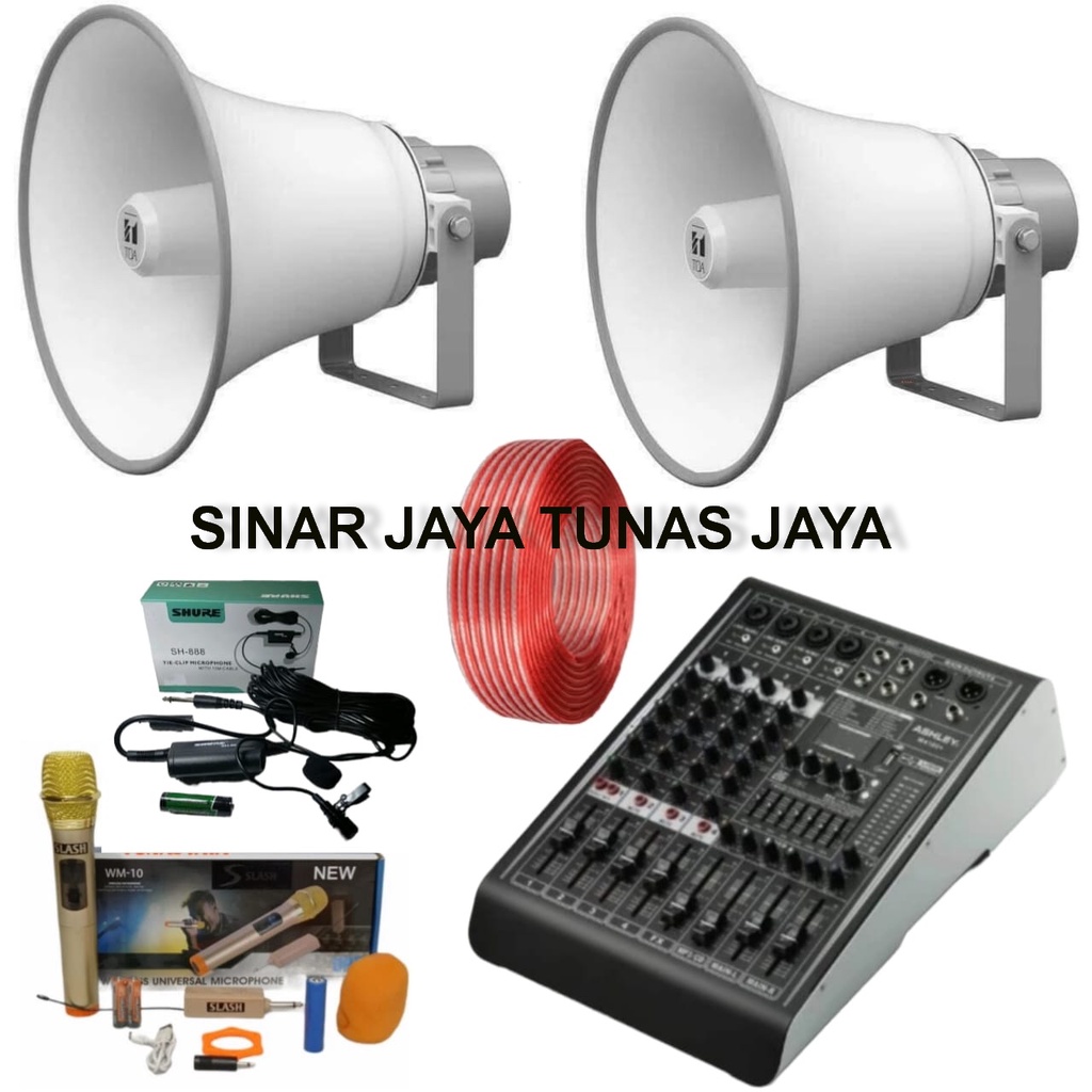 Jual PAKET SPEAKER TOA POWER MIXER 4 MIC WIRELESS PAKET MIC JEPIT SOUND ...