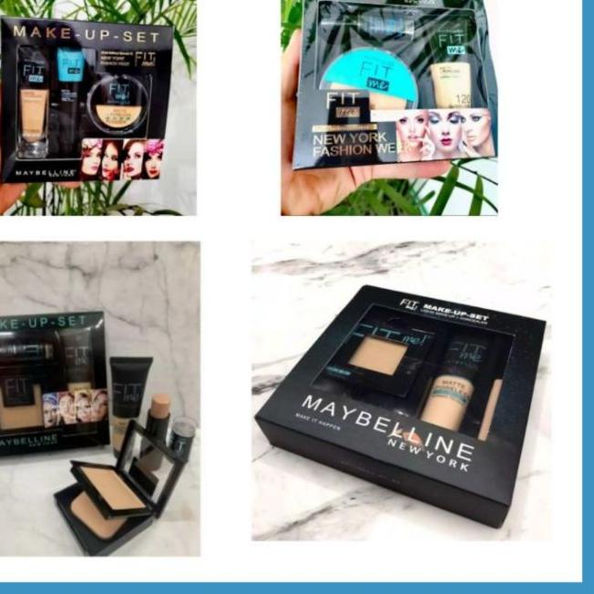 Jual Maybeline Fit Me Set 3 in 1 / Make up set meibelline 3 in 1 ...