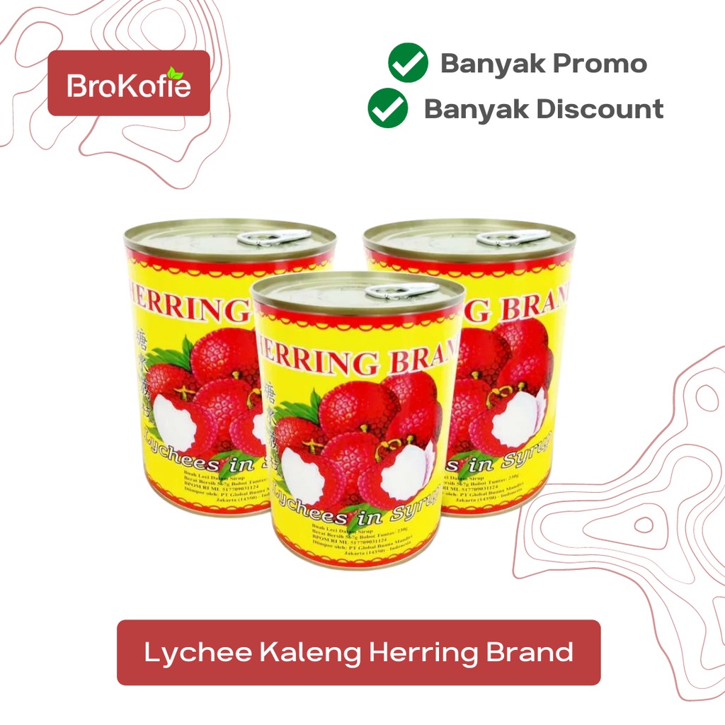 Jual LYCHEE/LECI KALENG HERRING BRAND / LYCHEE IN SYRUP 567gr | Shopee ...