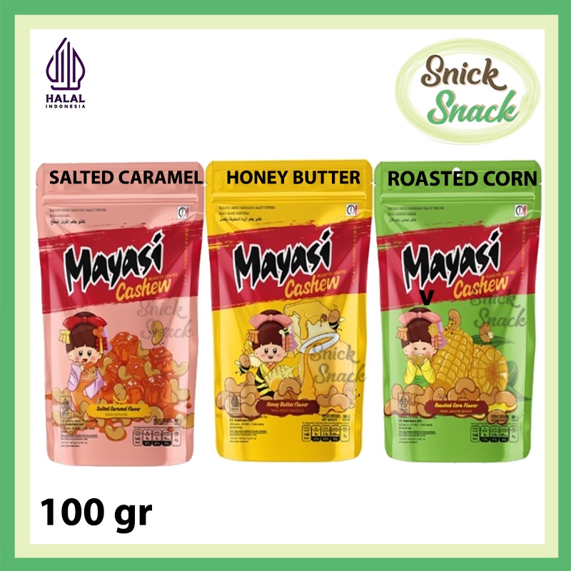 Jual Mayasi Cashew Kacang Mede Mayashi Mete Honey Butter Salted Caramel ...