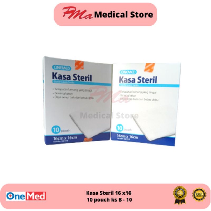 Jual Kasa Steril OneMed 16X16 ISI 10 PCS KS B-10 | Shopee Indonesia