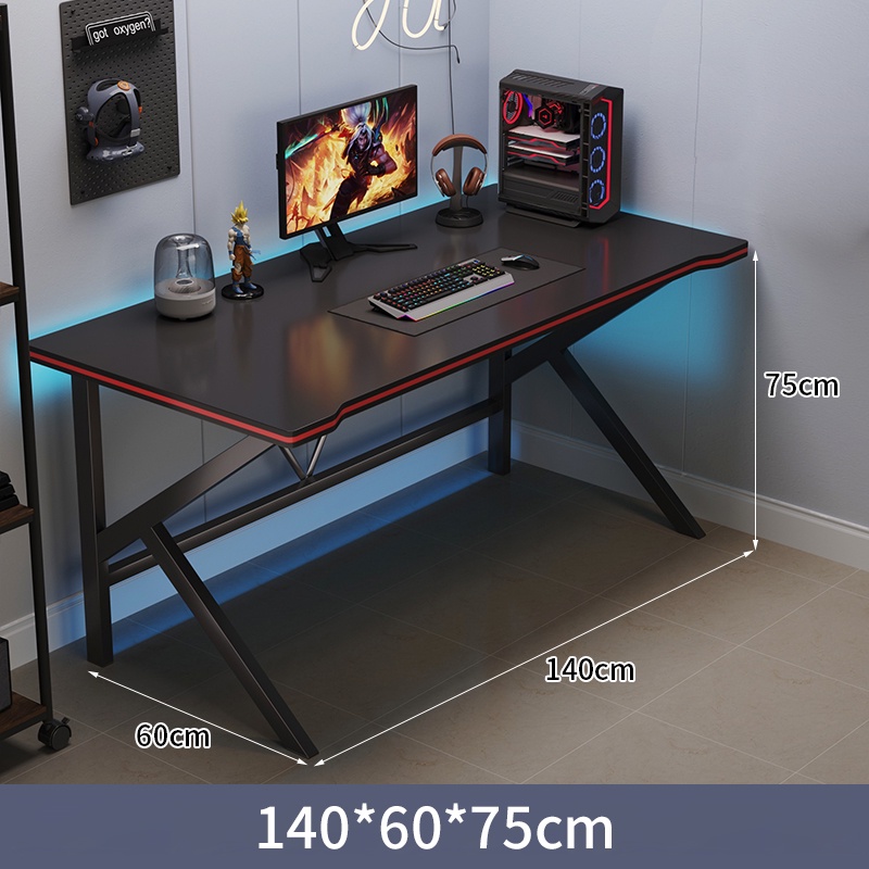 Jual Meja komputer Hitam Meja Gaming Kuat dan Kokoh Meja pc 160CM Meja ...