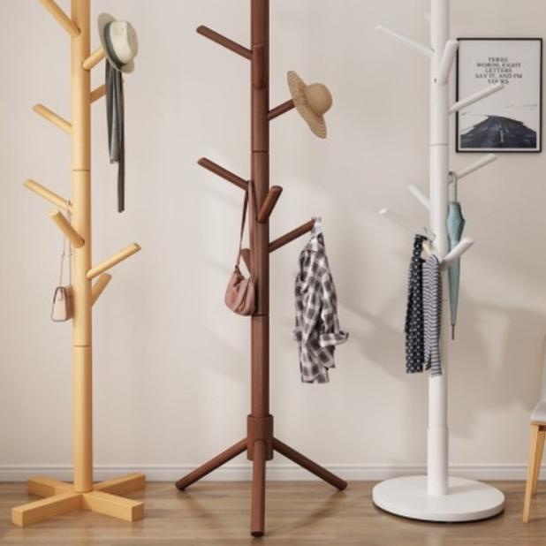 Jual Stand Hanger Kayu Rak Gantung Baju / Topi / Hanger Baju Kayu ...