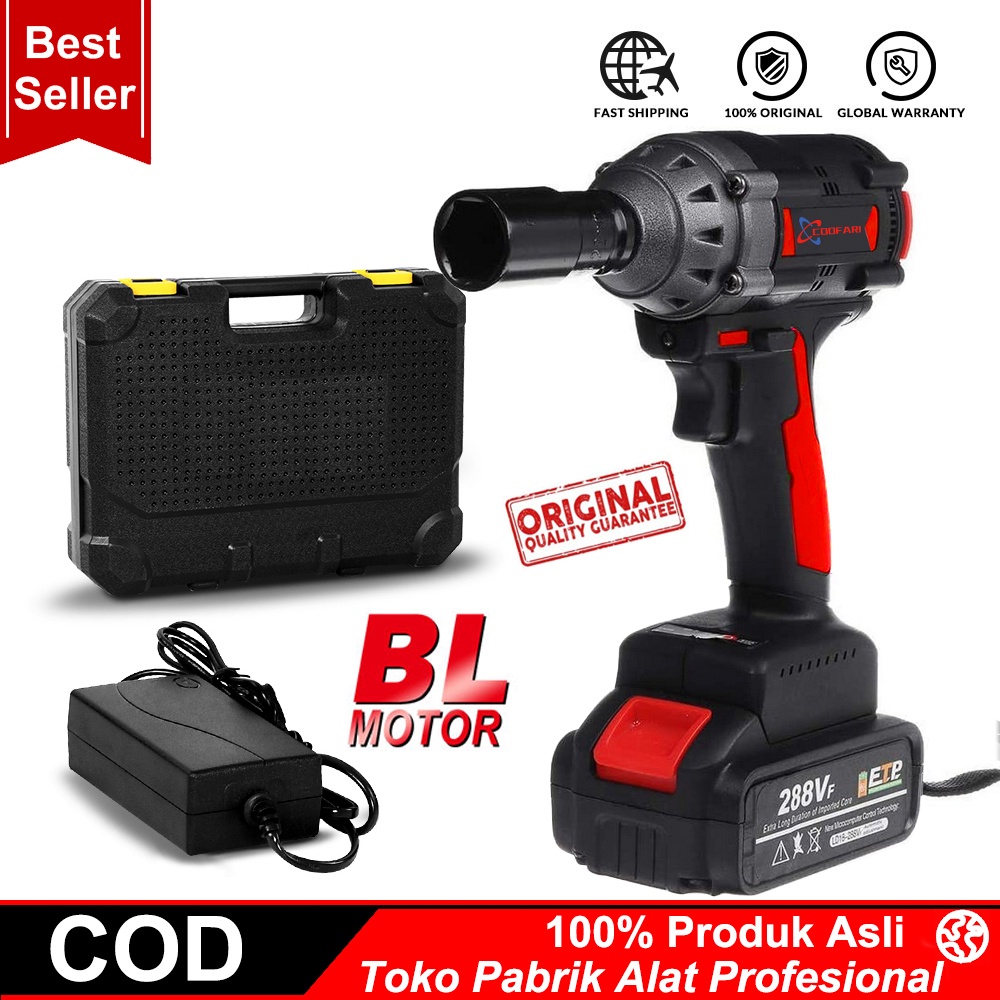 Jual (Dikirim Dari Jakarta) 690N. M Cordless Impact Wrench 288VF Cordless Mailtank Mesin Bor 1/2 ...